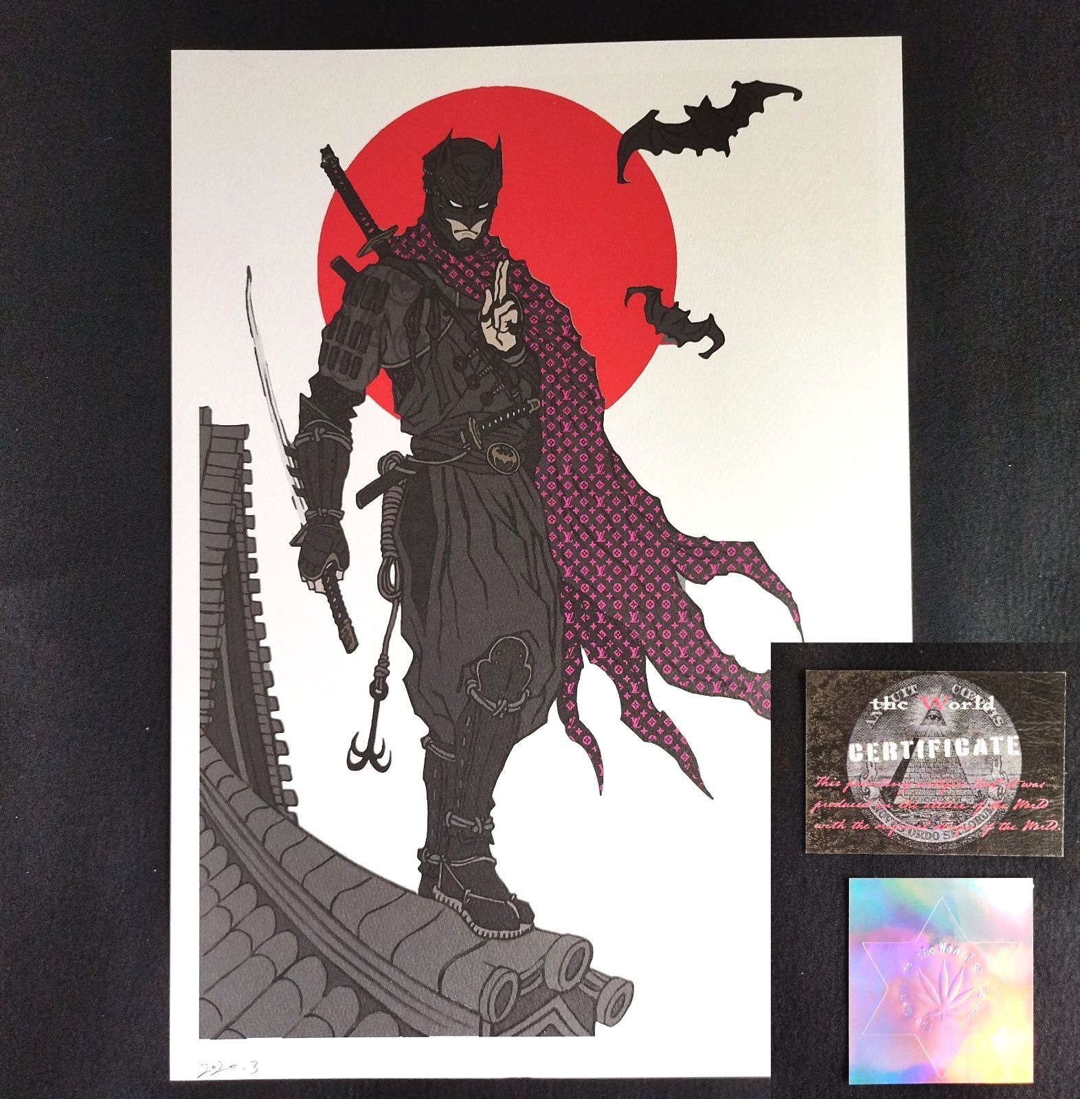 限定100 thc World DEATH Nyc バットマン Louis Vuitton ルイヴィトン シルクスクリーン 2020年 証明書付 現代アートポスター 美術 絵画 #和本～江戸屋 ...