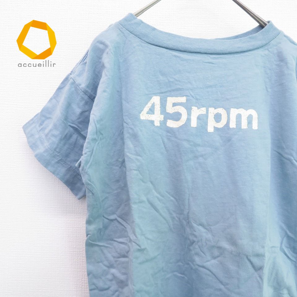 45rpm Tシャツ ロゴT カットソー 水色系 780003i - メルカリ
