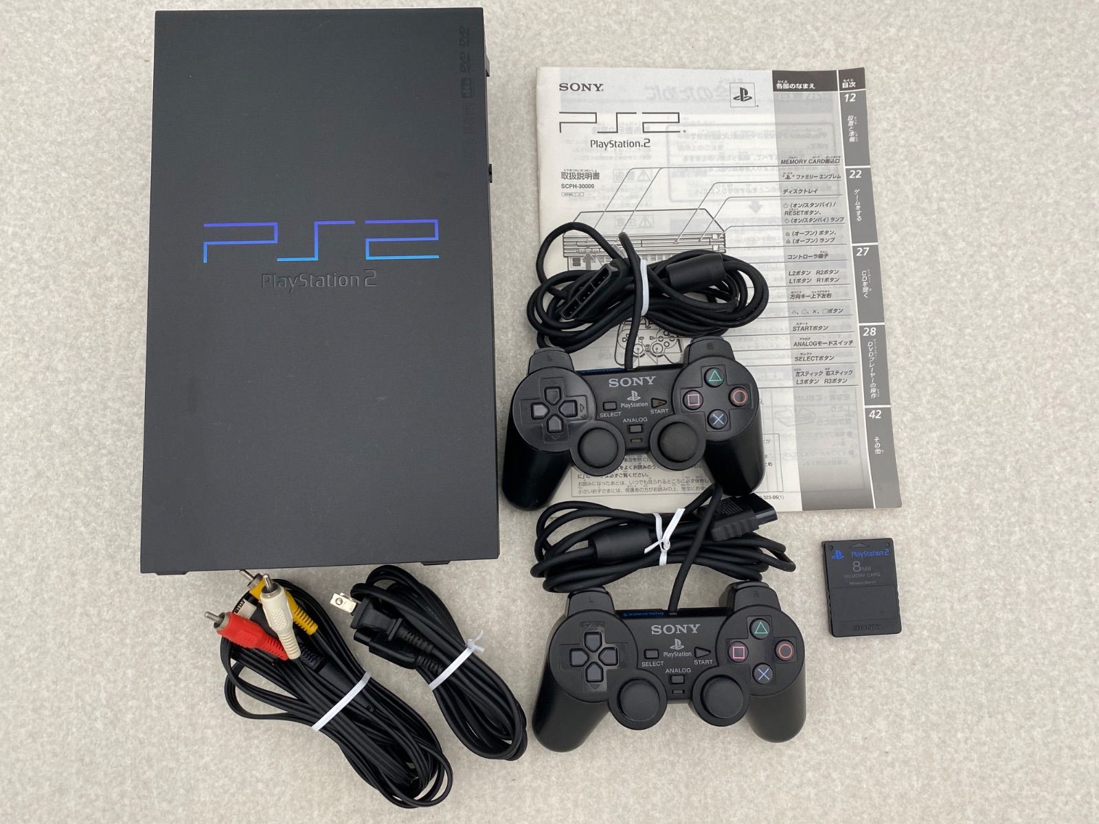 PlayStation 2 (SCPH-30000) 本体 動作品 コントローラー2点 - メルカリ