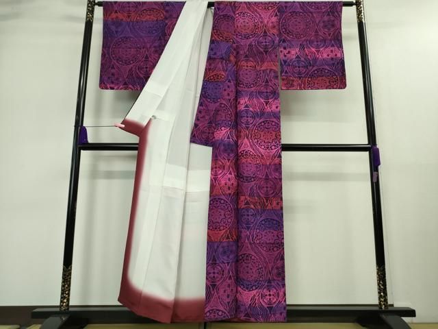 平和屋本店□極上 前田仁仙 仁仙更紗 小紋 暈し染め まるやま扱い 逸品