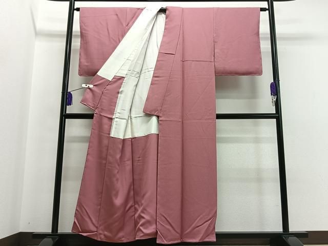 平和屋着物□上質な色無地 霞地紋 濃鼠色 正絹 逸品 DAAS9507ma