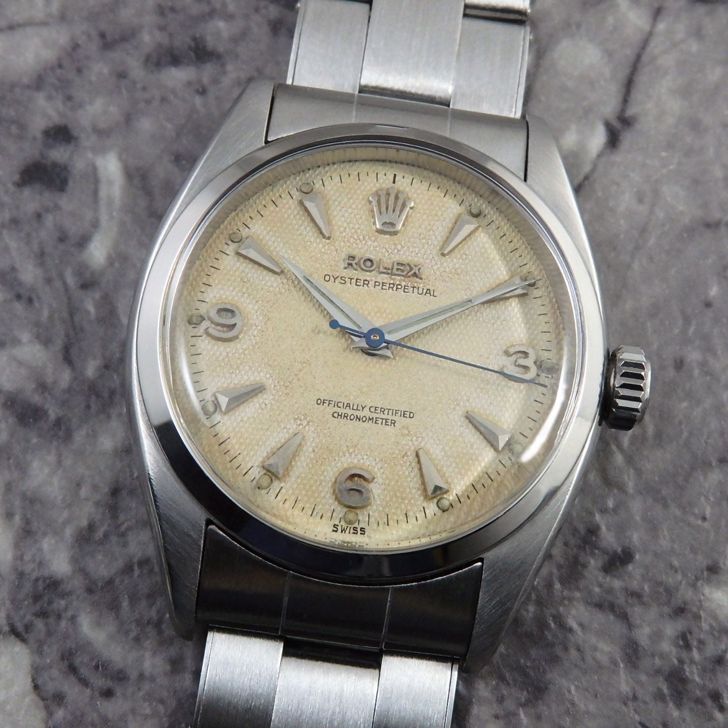 ロレックス オイスターパーペチュアル 6580 希少 3.6.9 エクスプローラーダイヤル アラビアクサビ 1954年 ROLEX Cal ...