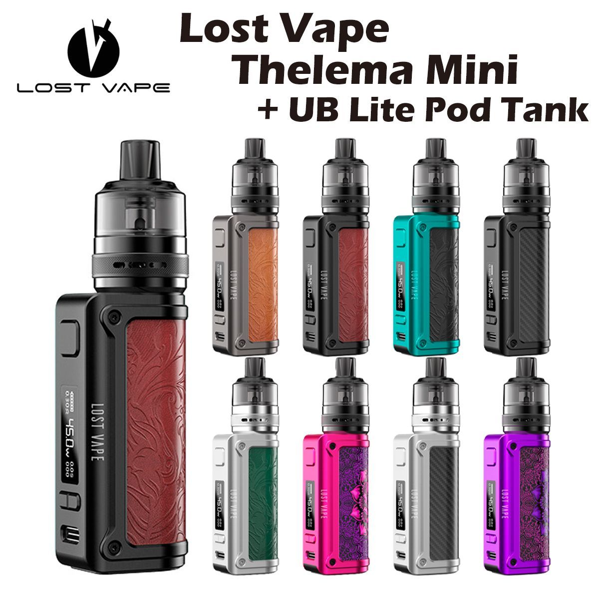 Lost Vape Thelema Mini + UB Lite Pod Tank Kit 45W 1500mAh 3.5ml スターター ...