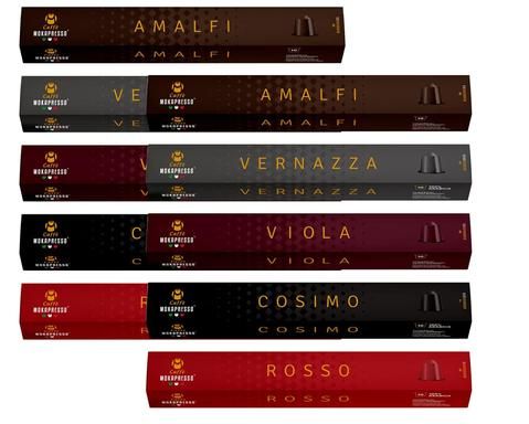 【100カプセル】Mokapresso モカプレッソ カプセルコーヒー 5種 アソートセット 10箱 100P VIOLA ROSSO ...