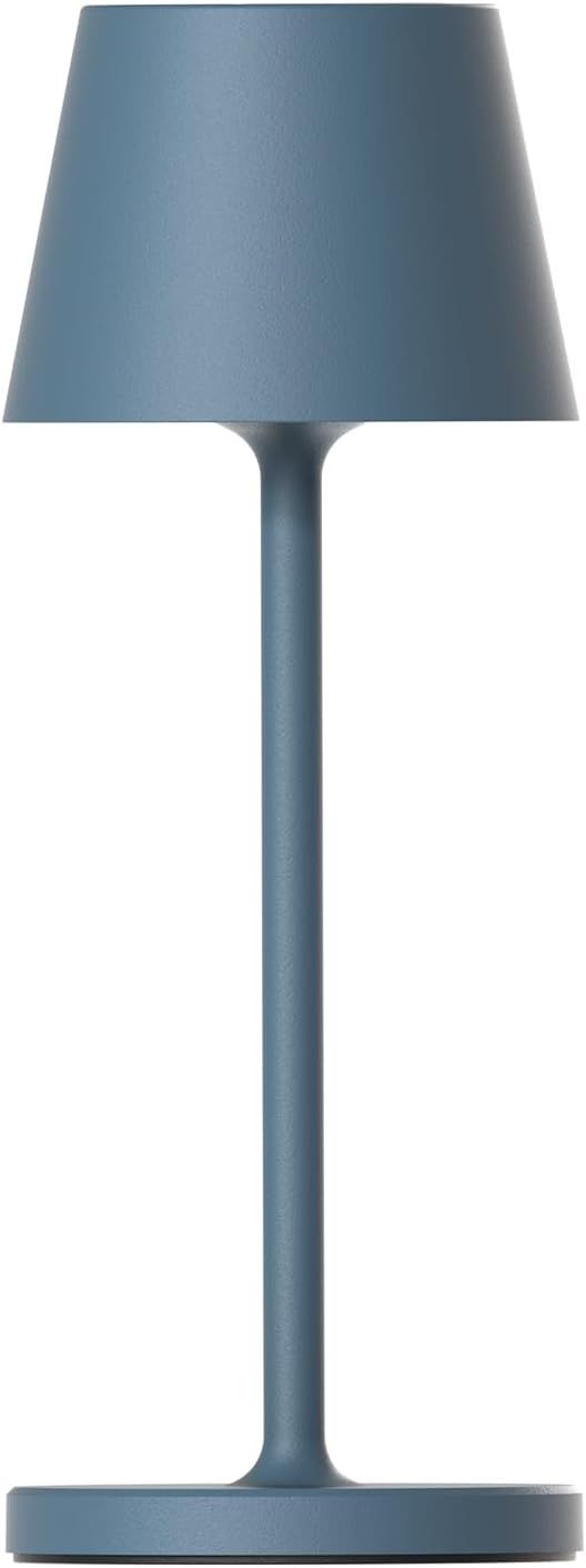 mooas コードレステーブルランプ、小型ポータブル充電式LEDデスクランプ、3色無段階調光-タッチムードナイトライト、読書、寝室、リビングルーム、カフェ、オフィス、キャンプ用 ...