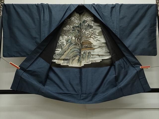 平和屋着物○男性 本場大島紬 アンサンブル 正絹 逸品 AABC3699ph