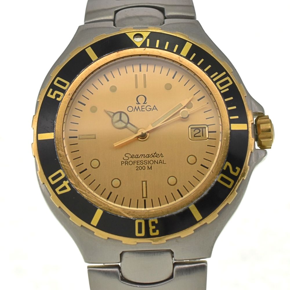オメガ OMEGA シーマスター 200m デイト YGベゼル クォーツ メンズ良品 N#132074 - メルカリ