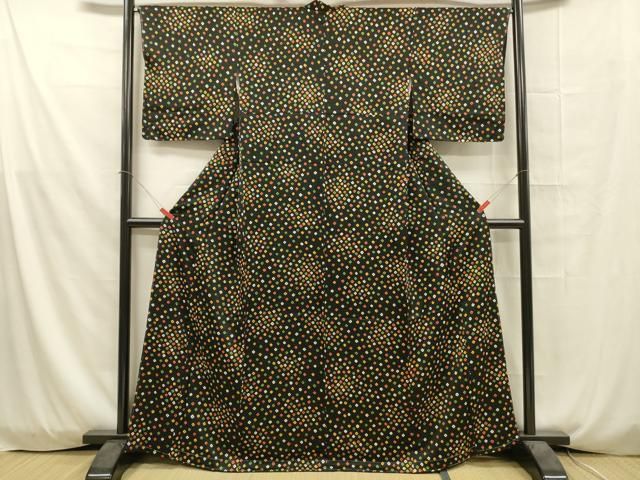 平和屋着物□大変加工の良い総絞り小紋 正絹 逸品 AAAY3472mf