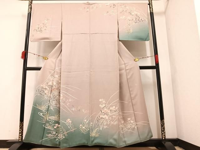 平和屋着物▽訪問着 作家物 手描き 籬花文 暈し染め 正絹