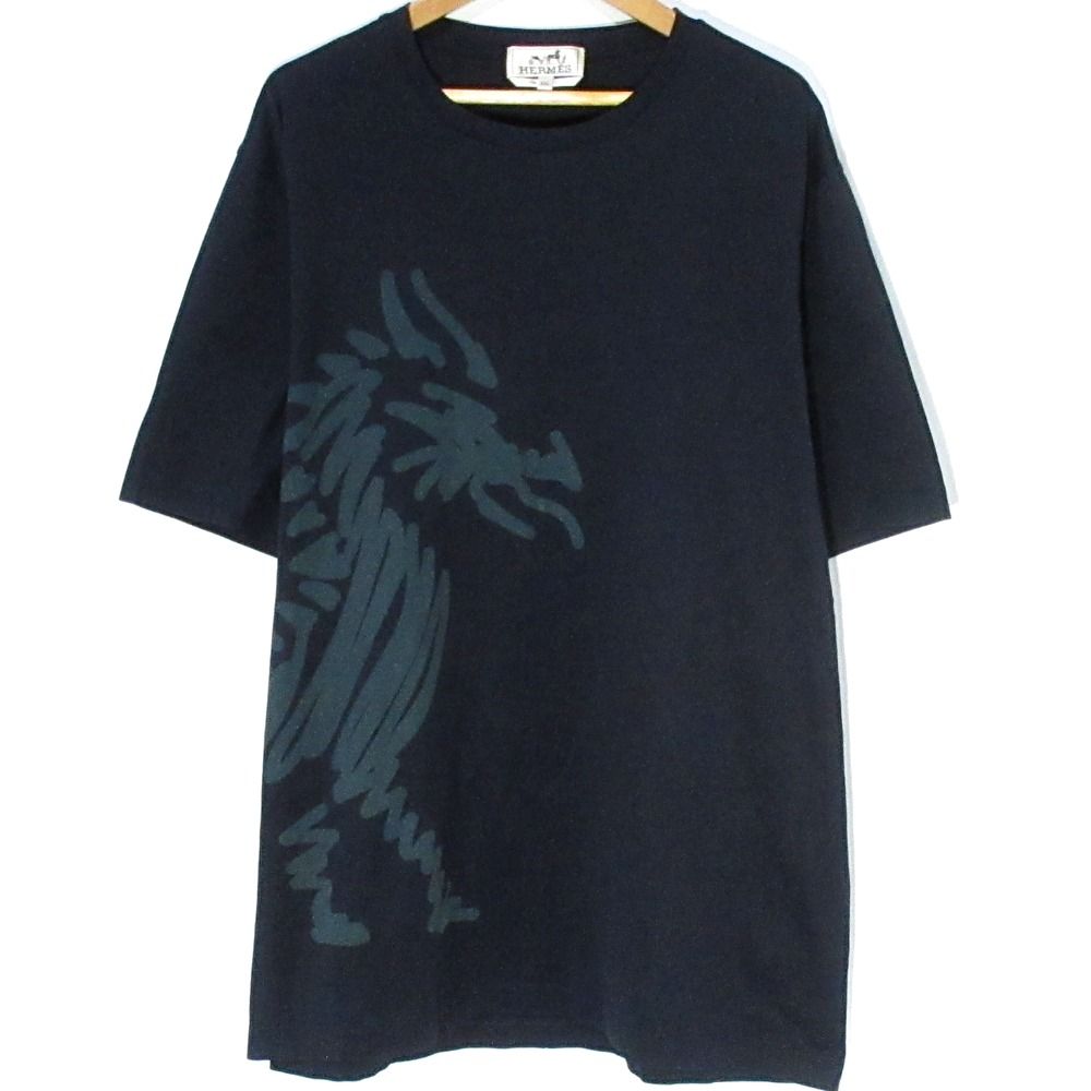 HERMES エルメス Tシャツ・カットソー L 黒 【古着】【中古】 HERMES