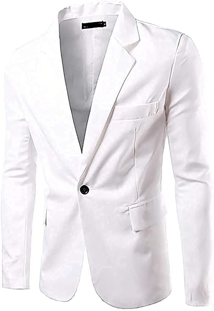 aspersio アスペルシオ カラフル 長袖 ジャケット メンズ フォーマル 紳士 アウター シングル ボタン 白色( ホワイト, L ...