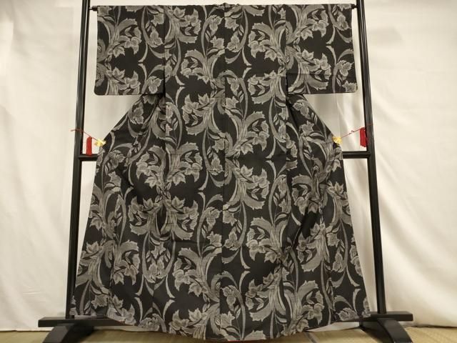 平和屋着物○本場大島紬 訪問着 古代染色純泥染 9マルキ 地