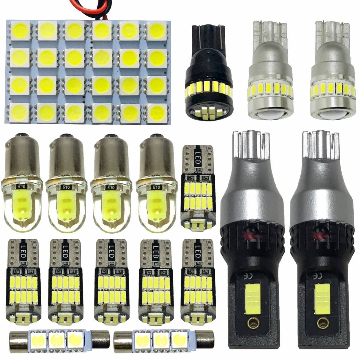 鬼爆 セルシオ UCF30/31 T10 LED バックランプ ナンバー灯 ポジション球 ルームランプ 18点セット 基盤＋ウェッジ球 トヨタ ...