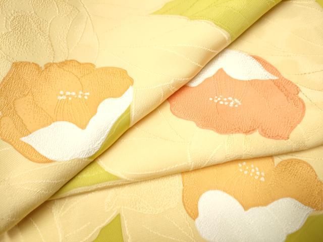 平和屋着物□極上 江戸小紋 角通し 柿渋色×白橡色 逸品