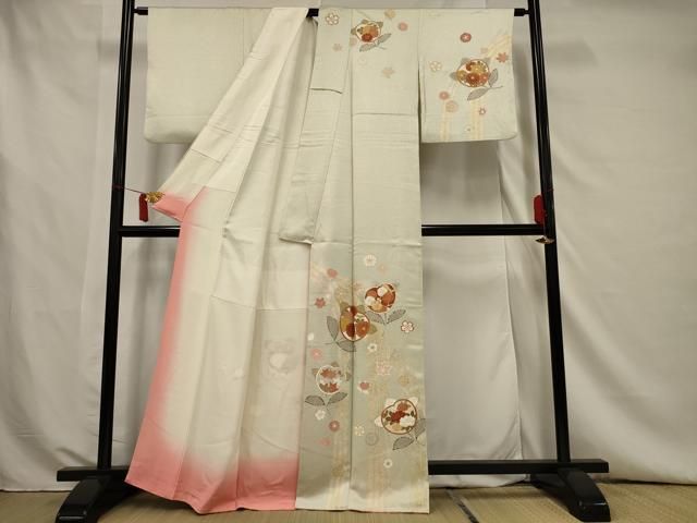 平和屋着物○訪問着 作家物 立波草花文 金彩 正絹 逸品 CAAW3839vf