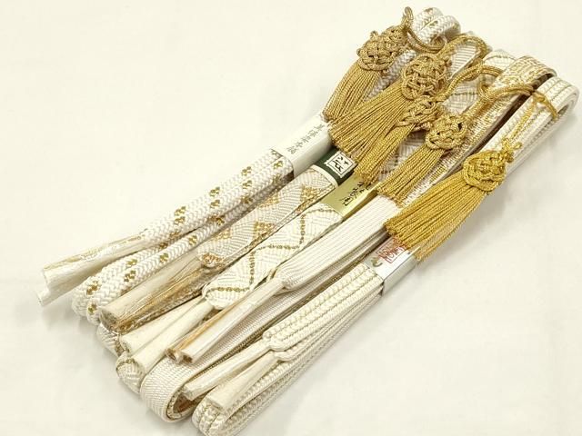 平和屋着物○和装小物 帯締め20本 高麗組 笹浪組 金銀糸