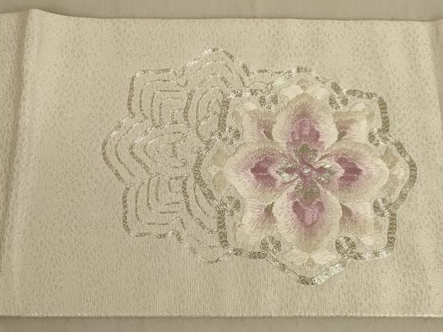 平和屋着物＊夏物 九寸開き名古屋帯 駒刺繍 総刺繍 正倉