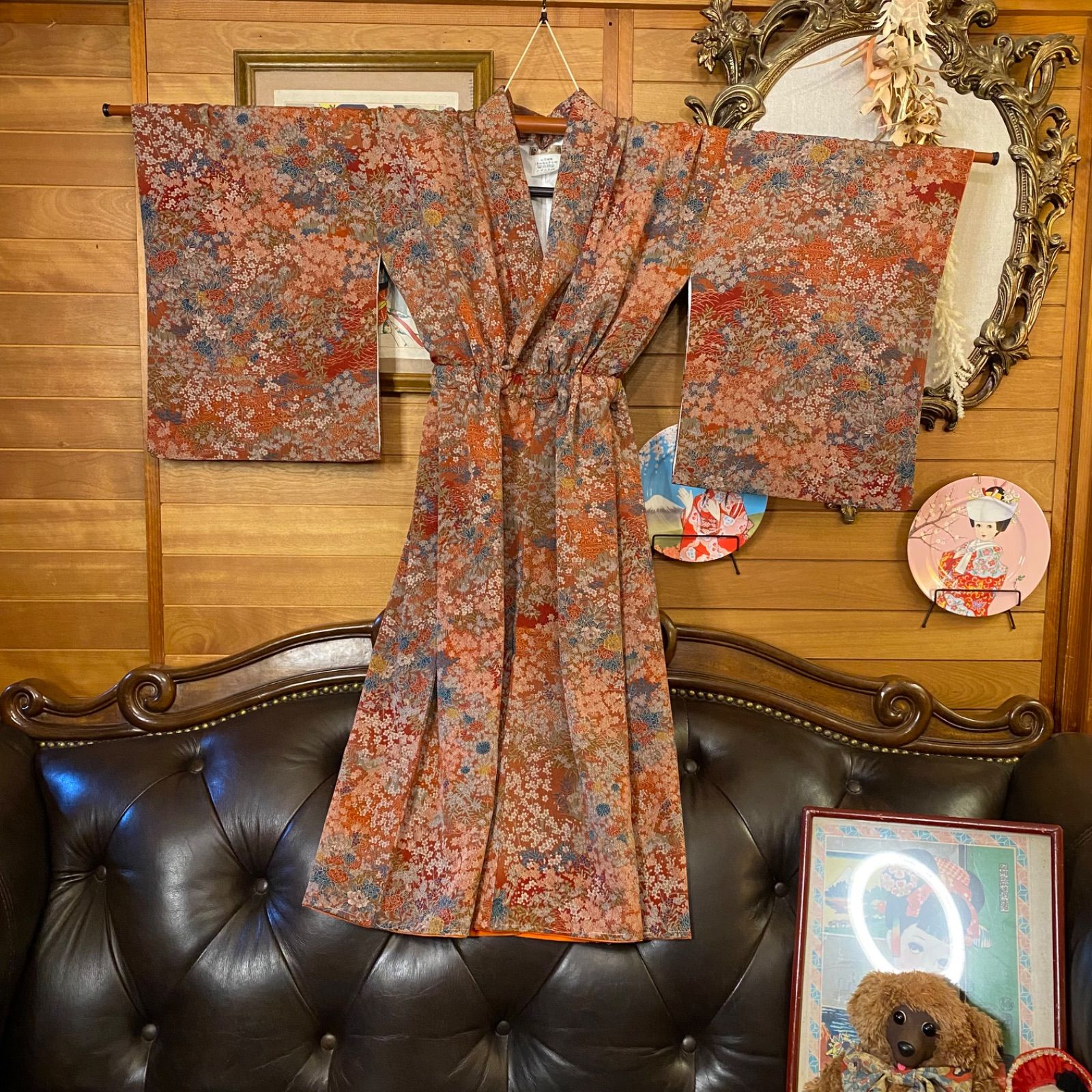 和洋折衷 着物 リメイク ワンピース ドレス 名古屋帯サッシュ 和洋折衷 着物 リメイク ワンピース ドレス 名古屋帯サッシュ