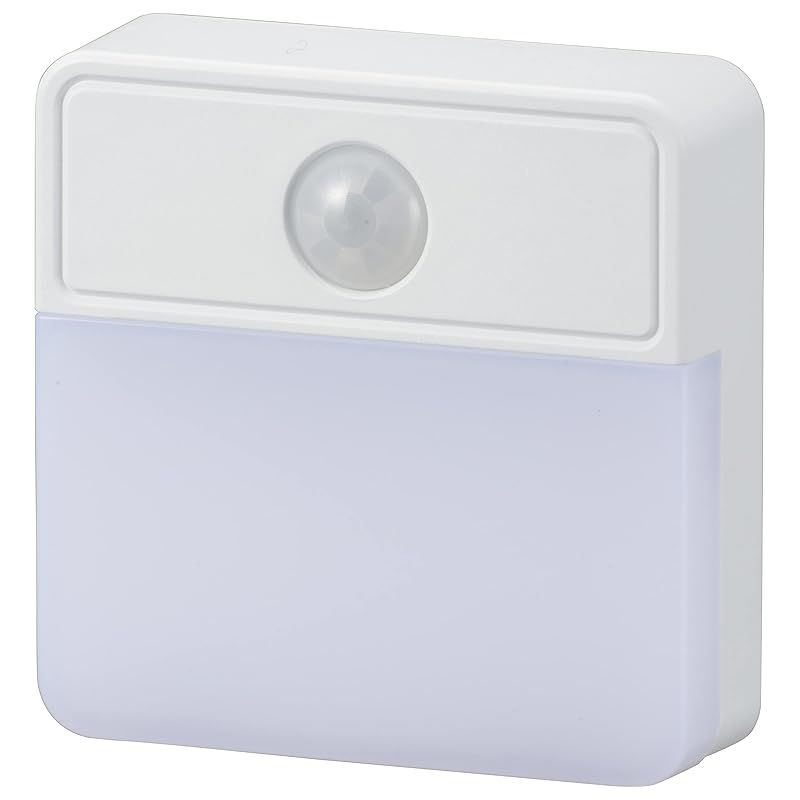 オーム電機 薄型LEDナイトライト 明暗人感センサー式 電球色 NIT-ALA6JSQ-WL 06-1725 OHM フットライト 足元灯 壁 ...