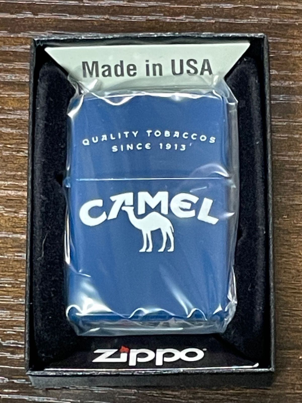 zippo CAMEL QUALITY TOBACCOS 限定品 キャメル ブルー 2020年製 RED SINCE 1913 ラクダ 両面デザイン デットストック ケース 保証書 - メルカリ