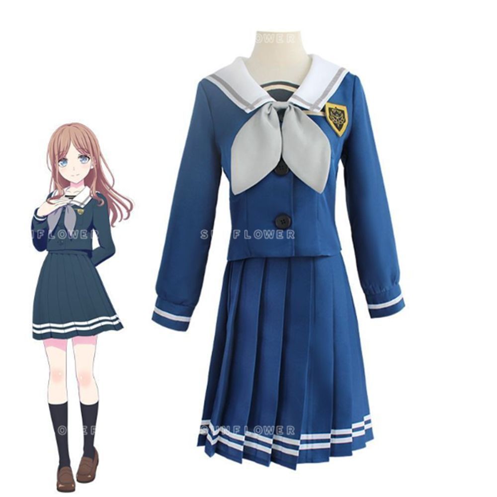 BanG Dream MyGO!!!!! 長崎そよ そよりん コスプレ衣装 COS コスチューム 制服 ブルー インベント ハロウィン ...