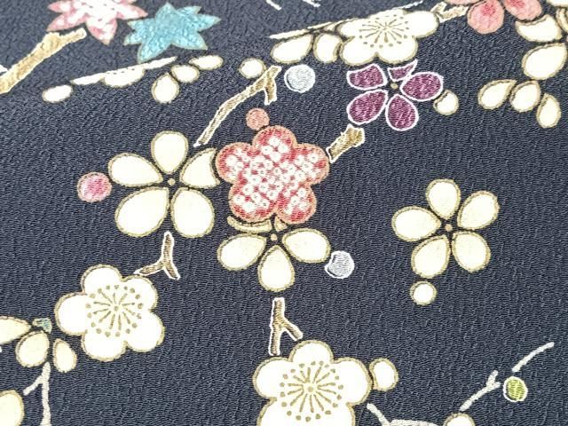 平和屋着物▽訪問着 駒刺繍 絞り 天井宝尽くし文 金糸 ロング丈 正絹