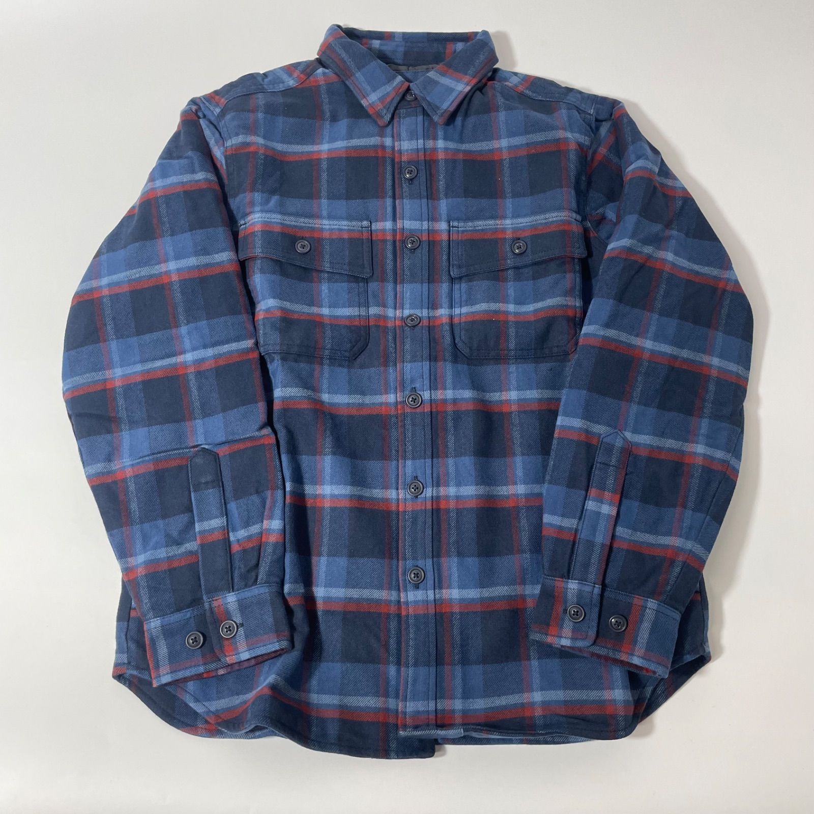 M0909-3-F L.L.Bean エルエルビーン 中綿入り ネルシャツ シャツジャケット チェック M 新品タグ付き - メルカリ