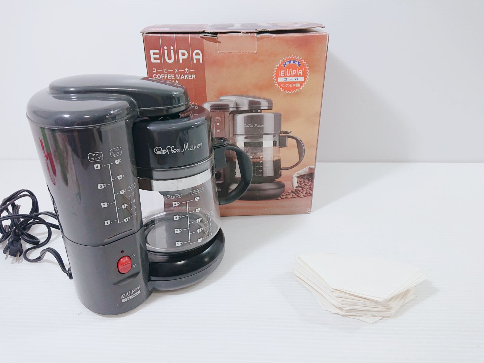 EUPA コーヒーメーカー TSK-191A 紙フィルター付 コーヒーカップ5杯分 マグカップ4杯分 - メルカリ