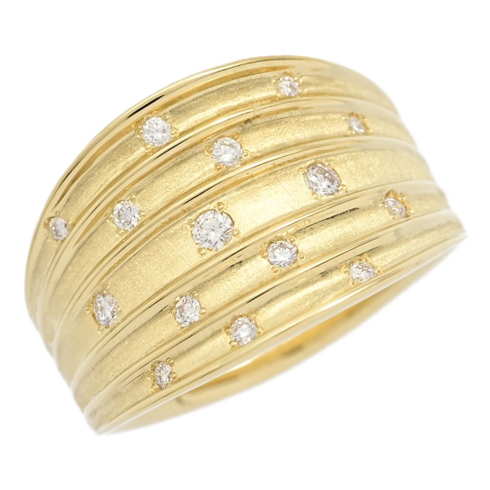 NINA RICCI ニナリッチ 4月誕生石 15P・ダイヤモンドリング・指輪/K18YG/750-8.5g/0.17ct/13号/#53/プレゼント/贈り物/B10【♀】【N】【レディース ...