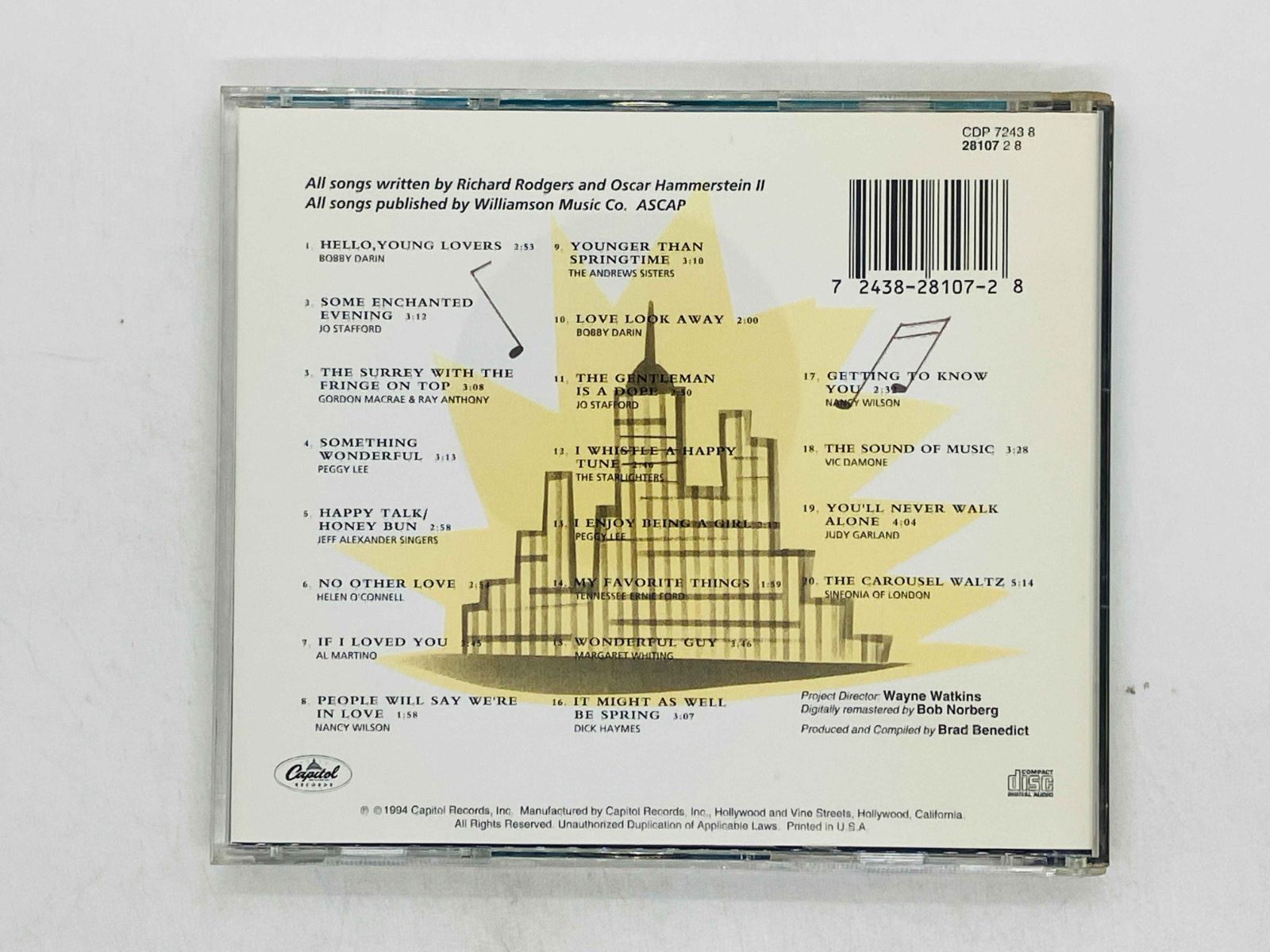 CD HELLO YOUNG LOVERS / CAPITOL SINGS RODGERS & HAMMERSTEIN / ロジャース ...