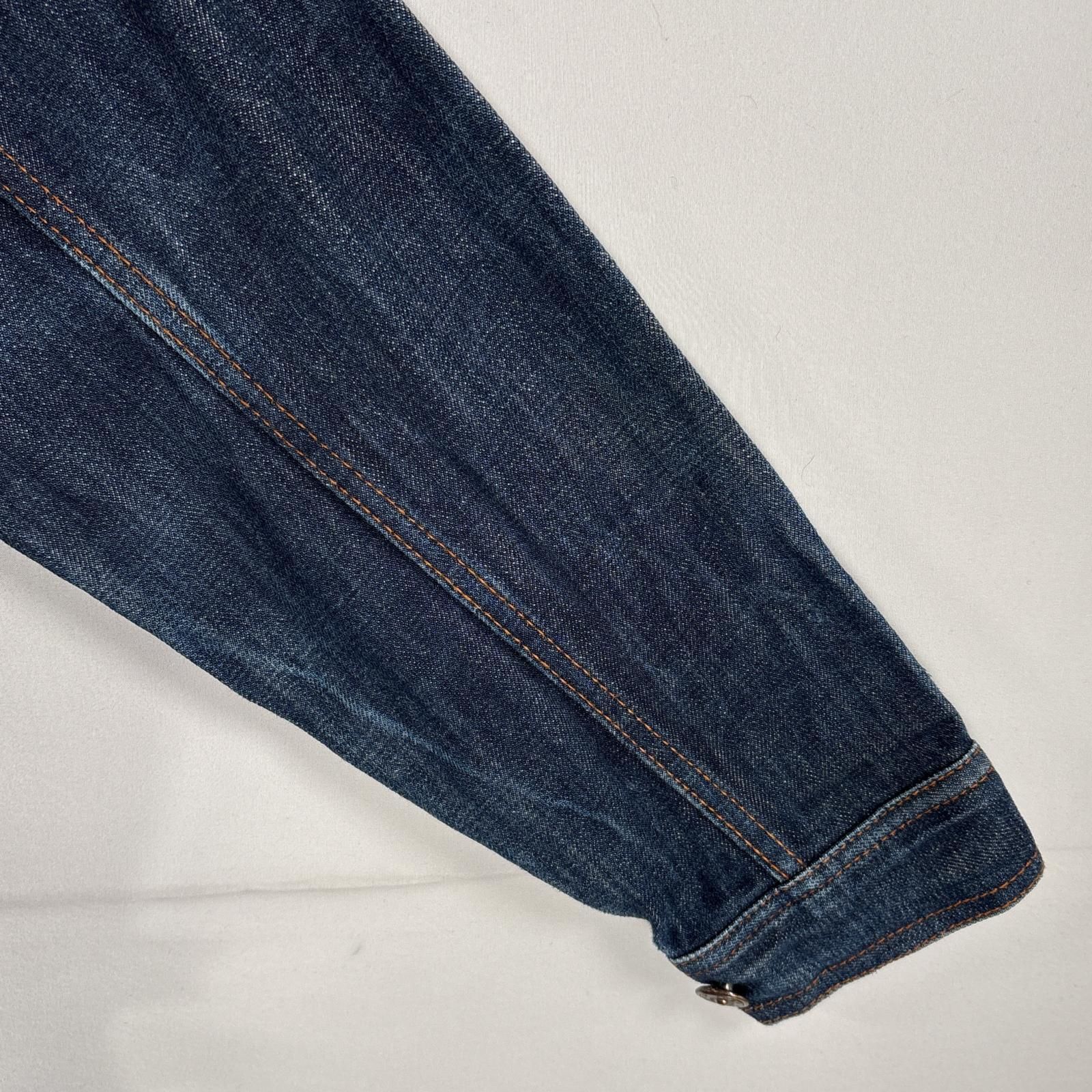 古着 プラチナムフブ PLATINUM FUBU デニムジャケット ジージャン ビッグバック刺繍デザイン 裏地キャラクター M インディゴブルー 古着 プラチナムフブ PLATINUM FUBU デニムジャケット ジージャン