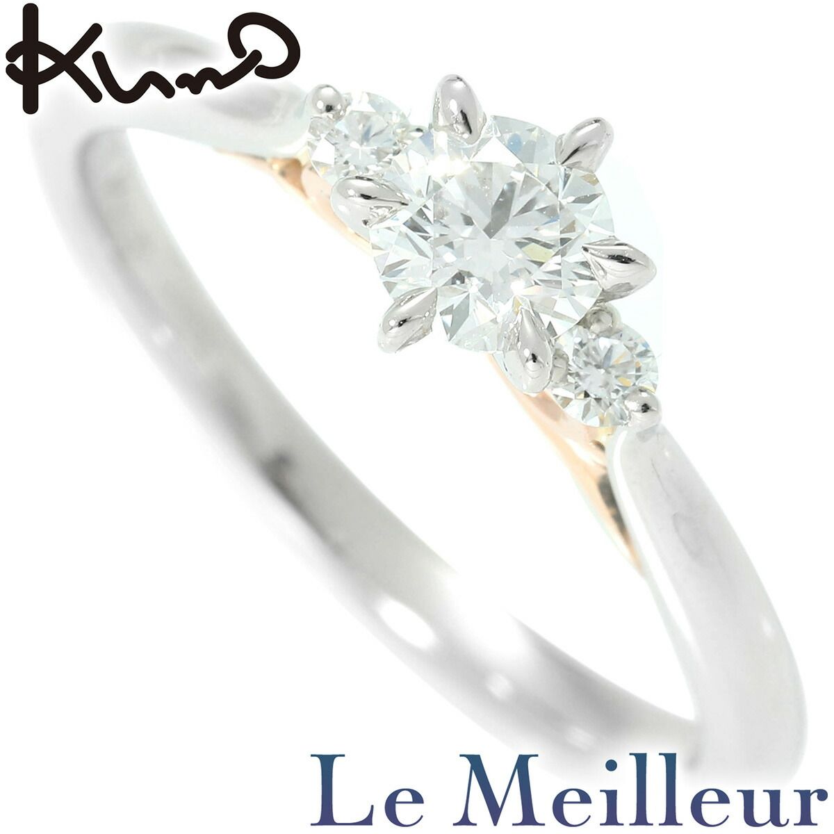 ケイウノ リボンモチーフリング 指輪 RPS-377 ダイヤモンド 0325ct ダイヤモンド Pt950 10号 K.UNO 中古 プレラブド 返品OK - メルカリ