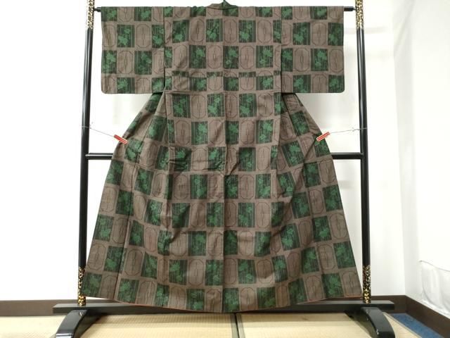 平和屋着物●本場大島紬　7マルキ　吉祥間道　正絹　逸品　未使用　CABA6058vf 平和屋着物○本場大島紬 7マルキ 吉祥文 正絹 逸品 CAAU1834yc