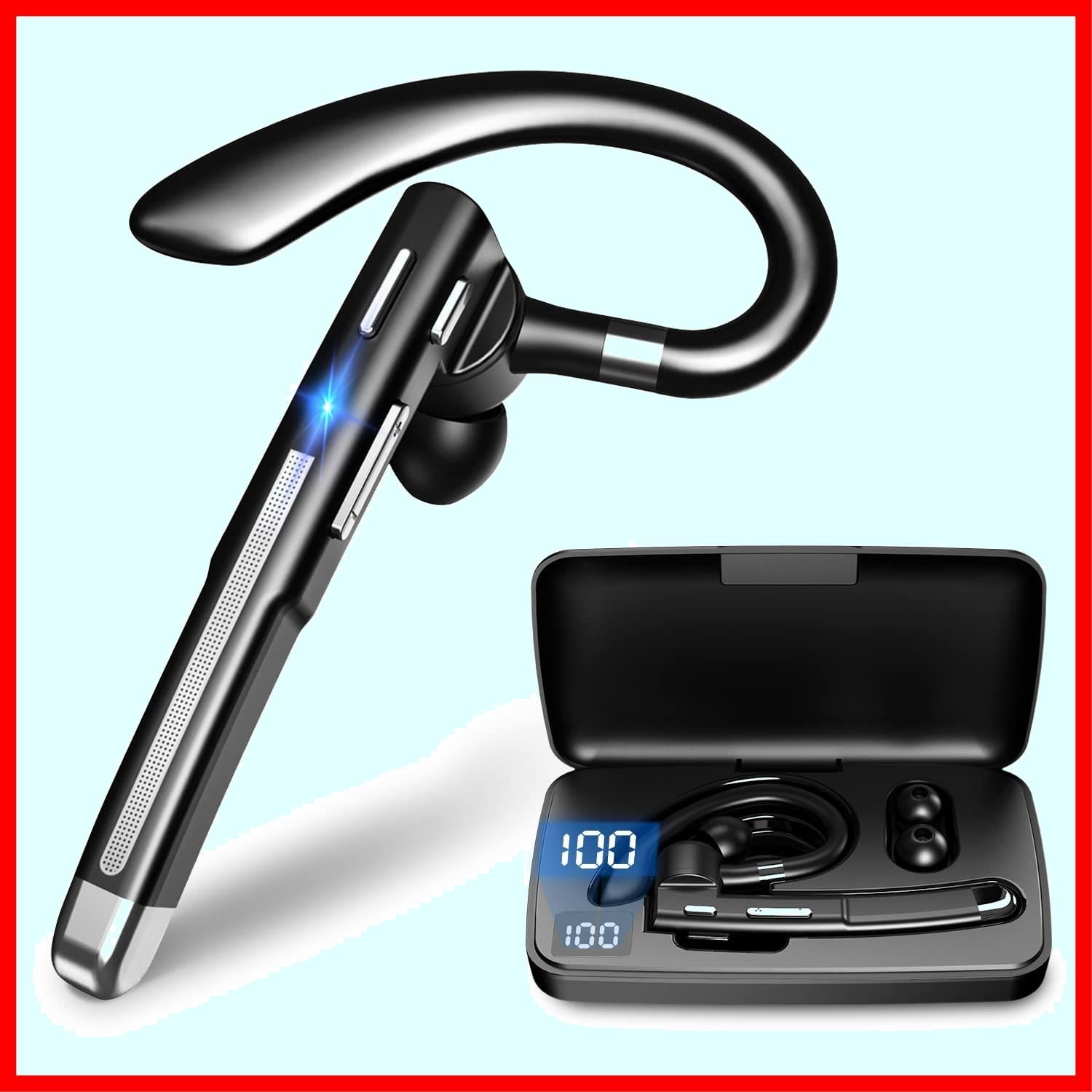 【人気商品】【2023新登場 Bluetoothヘッドセット】 イヤホンマイク Bluetooth5.2 イヤホン 片耳 100時間超長時間連続使用 ワイヤレスイヤホン 耳掛け型 500mAh ...