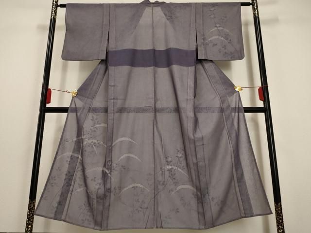 平和屋着物▽訪問着 無双 紗袷 紗×絽 手描き 枝花文