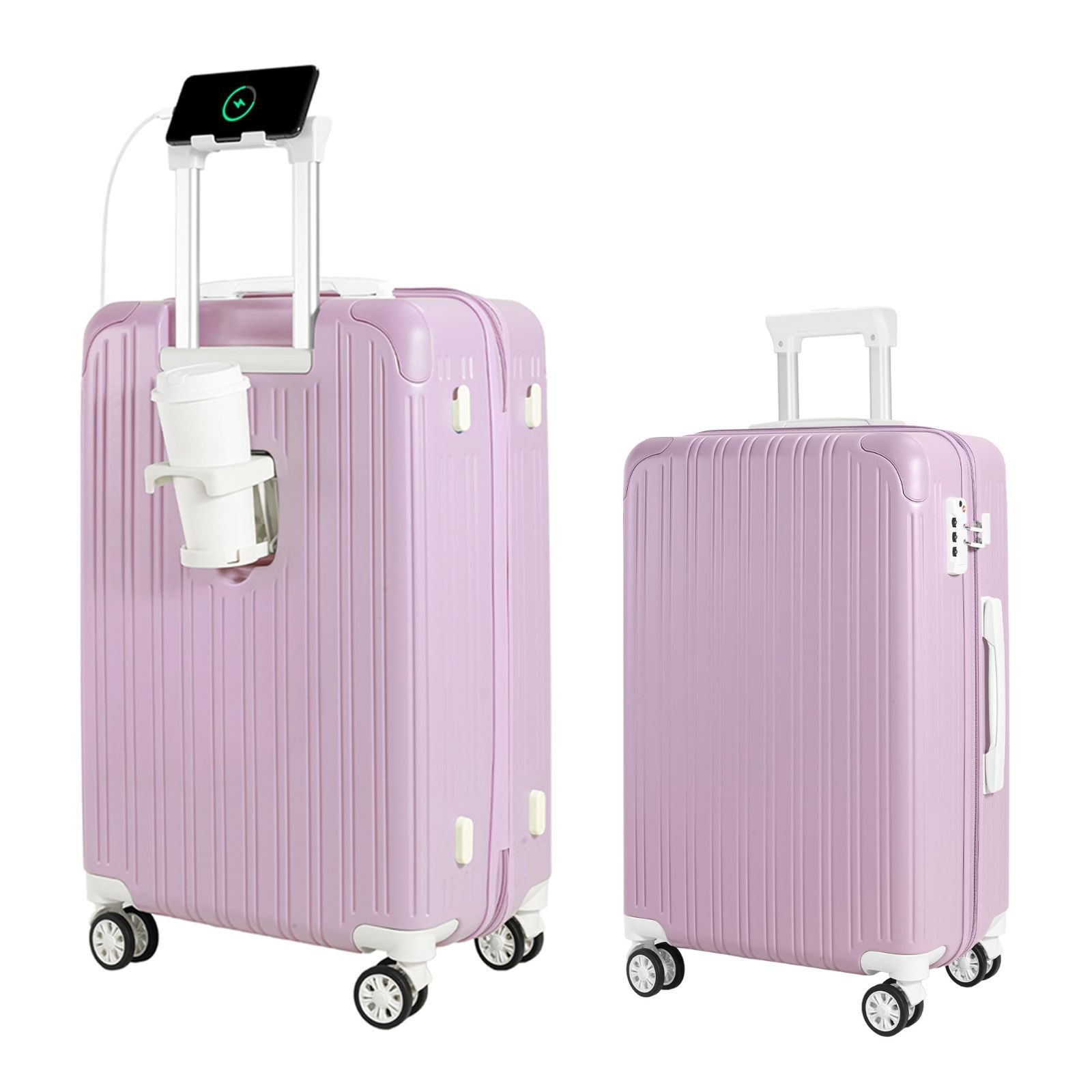 【在庫セール】[GURAMU] スーツケース キャリーケース キャリーバッグ 機内持ち込み S Mサイズ USBポート付き カップホルダー付き ...