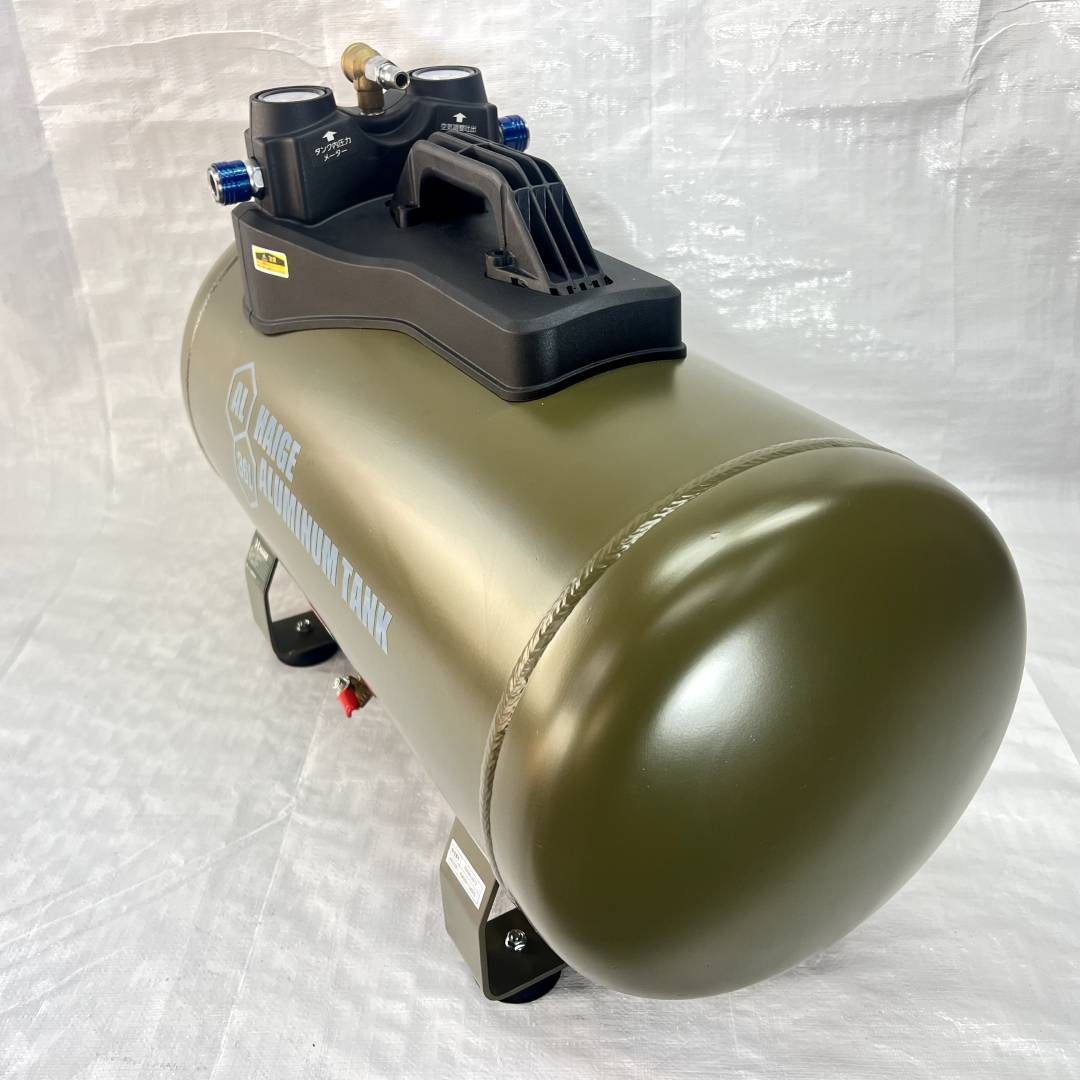 【サブタンクセット】エアー コンプレッサー 100V 0.8L HG-DC992 ＋ アルミ製サブタンク 36L 1.2MPa HG ...