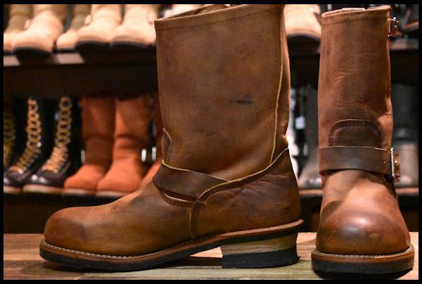 【9.5D 良品 09年】レッドウィング 2972 エンジニア 茶 カッパー ラフ＆タフ ブラウン スチールトゥ ブーツ redwing ...