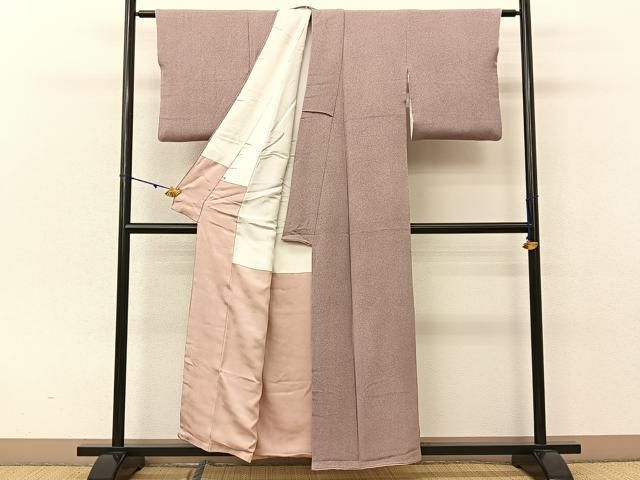 平和屋着物○上質な小紋 藍 型染め 吉祥文 正絹 逸品 未使用