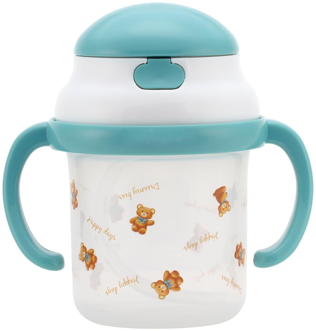 ストローマグ 230ml 両手 ストロー マグ ベビーマグ ワンタッチ キャラクター skater スケーター KSH2 ぬいぐるみ くま クマ 女の子 男の子スケーター(Skater ...