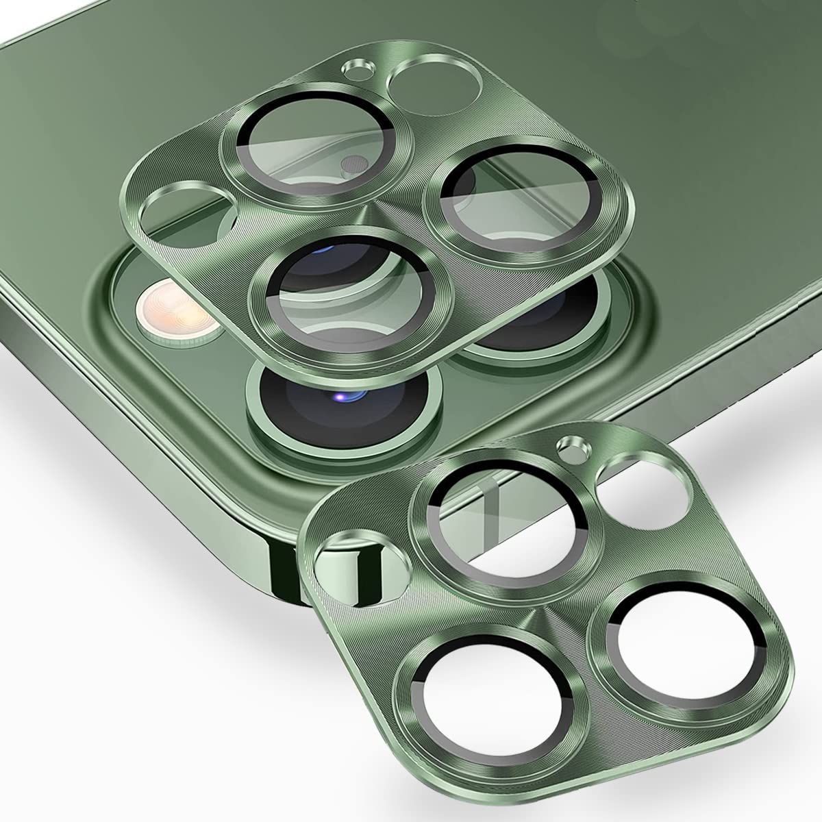 【数量限定】iPhone13 iPhone13 iPhone13 Pro Pro Pro/ Pro/ 二重保護 アルミリング キズ防止 Max Max 硬度9H 剥がれ防止 露出オーバー防止 ...