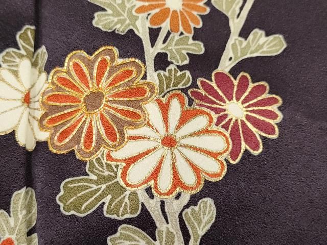 平和屋着物□訪問着 駒刺繍 立波吉祥枝菊文 金彩 正絹 逸品 平和屋着物□訪問着 駒刺繍 立波吉祥枝菊文 金彩 正絹 逸品