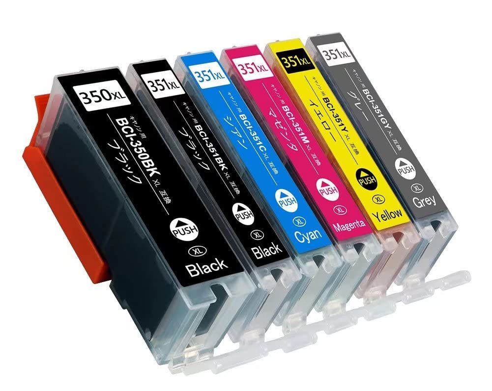 【数量限定】Canon 351350 インク BCI-351XL BCI-350XL 6色セット互換インク カートリッジ BCI-351+350/6MP 対応機種:PIXUS MG7530 ...