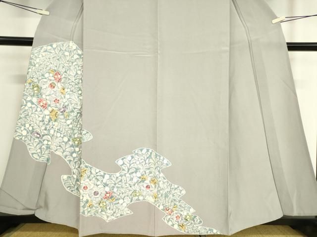 平和屋着物○訪問着 作家物 紬地 辻が花 正絹 逸品 AAAX0194np