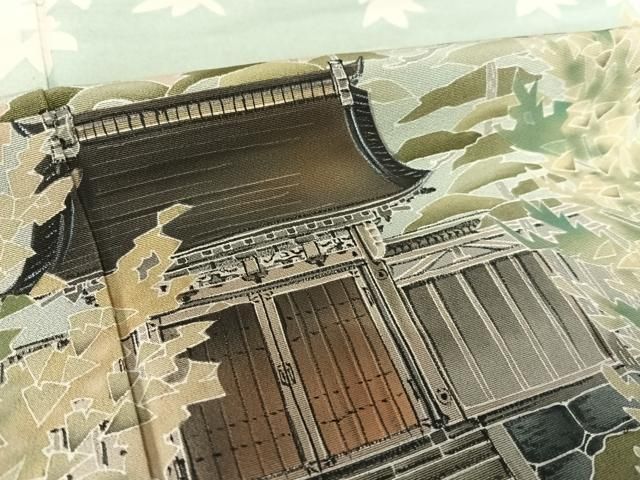 平和屋着物○訪問着 友禅 作家物 風景文 暈し染め 正絹 逸品