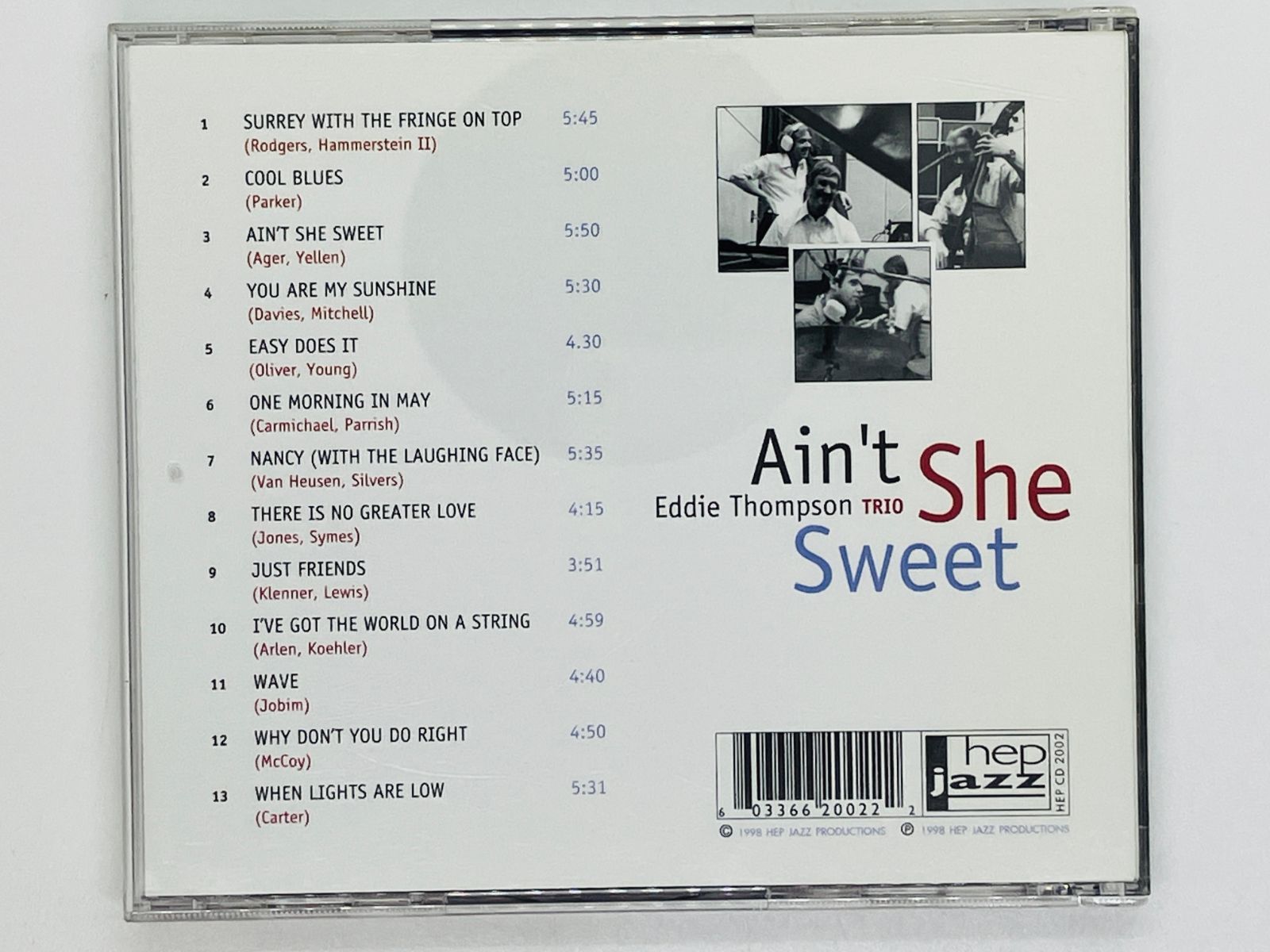 CD Eddie Thompson Trio / AIN'T SHE SWEET / エディ・トンプソン・トリオ エイント・シー・スウィート 2002 R03 - メルカリ