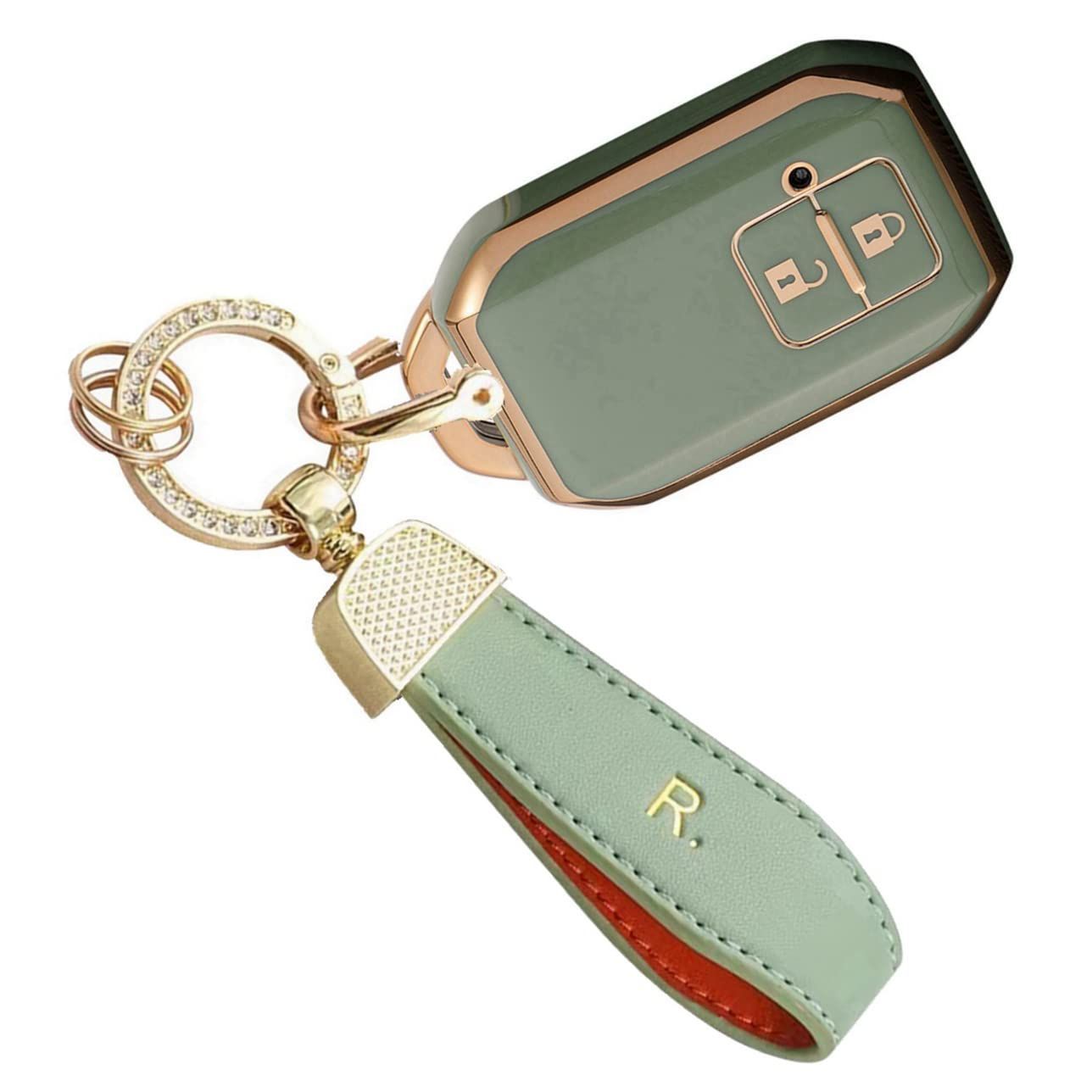 新着商品 [YANMW] キーケース 適合スズキ新型スペーシア スペーシアカスタム ソリオ フレアワゴン スマートキーケース キーカバーTPUキーホルダー (2 ボタン) - メルカリ