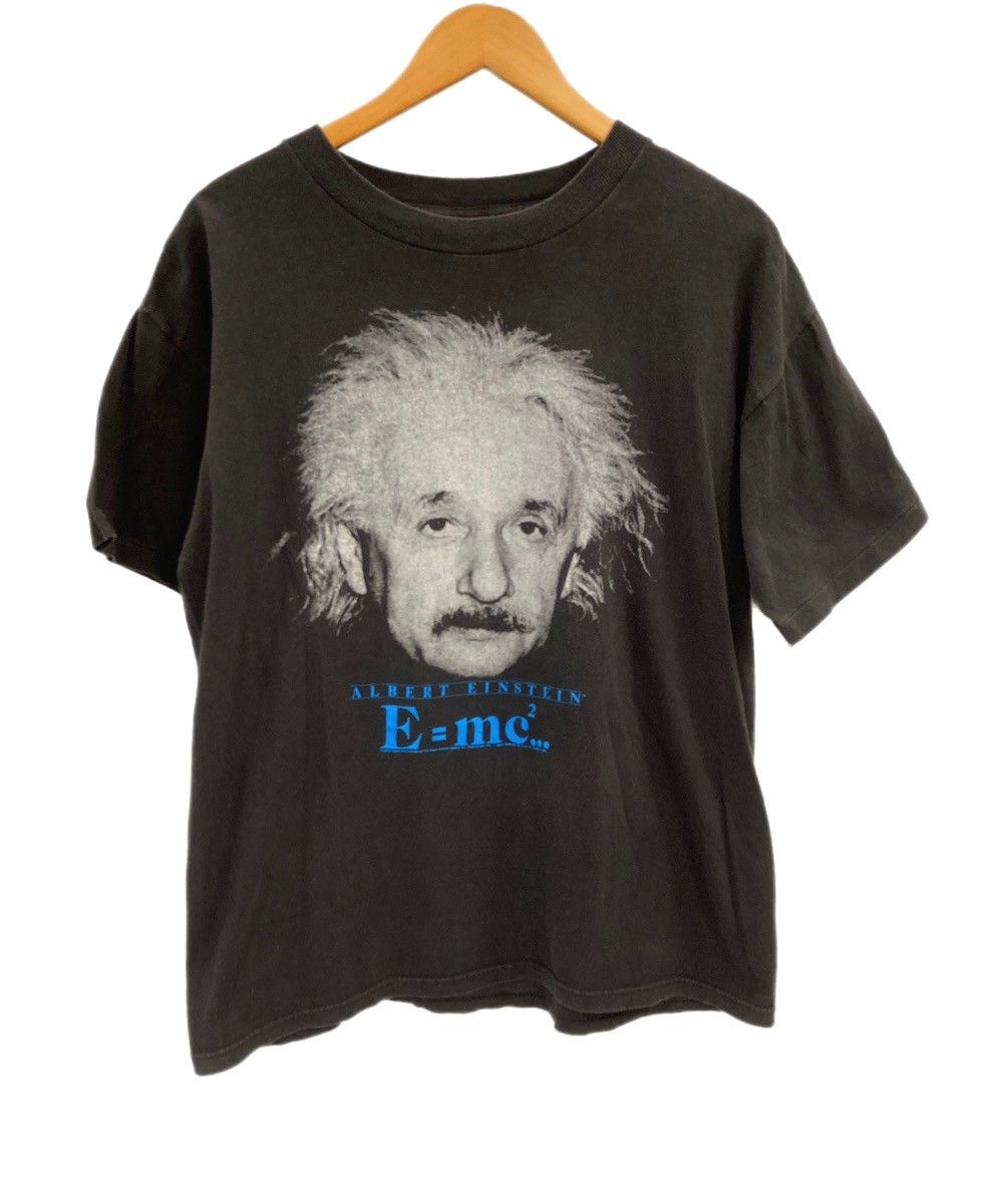 ヴィンテージ vintage 90's 90s MILLER ALBERT EINSTEIN 1990 FACE アインシュタイン シングルステッチ Tシャツ ブラック Lサイズ 101MT ...