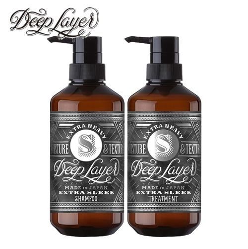 ポンプセット SLEEK 】ディープレイヤー シャンプー トリートメント EXTRA SLEEK（エクストラスリーク） 500ml 470g Deep Layer b-ex ビーエックス ...