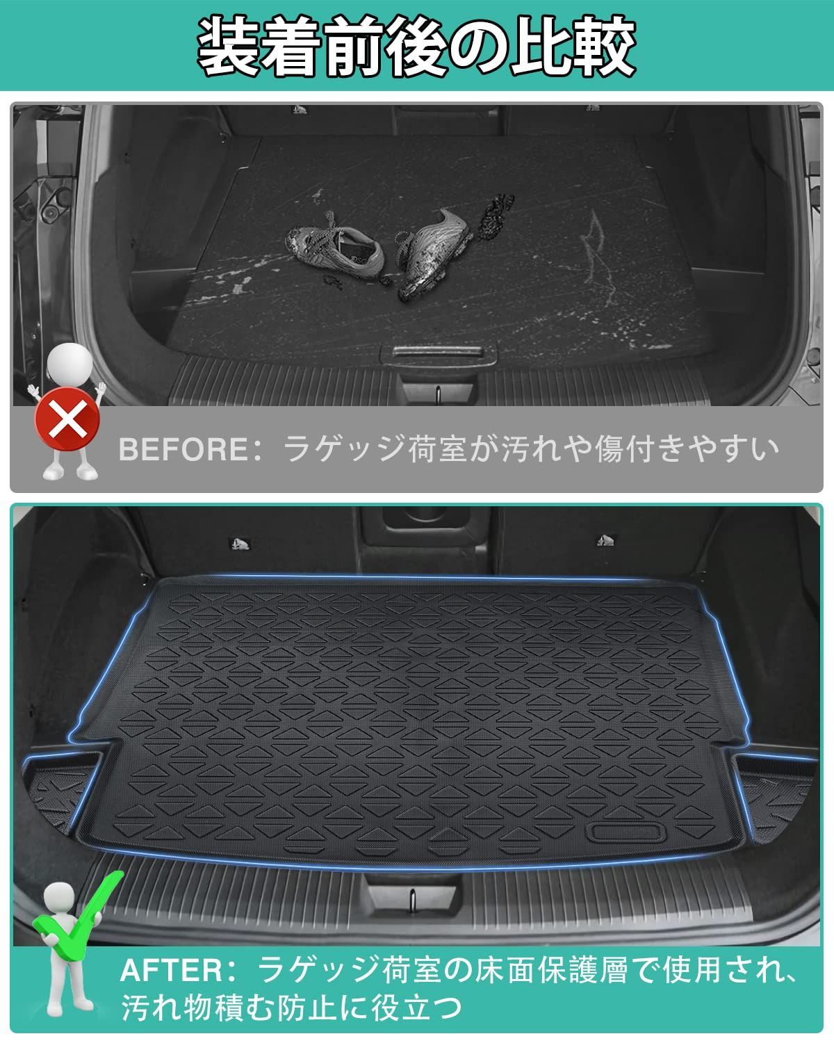 【人気商品】Mixsuper ニッサン 新型エクストレイル T33系 に適用 3Dラゲッジマット ラゲッジトレイ 5人乗用 トランクマット X-Trail T33 SNT33 T33型 ...